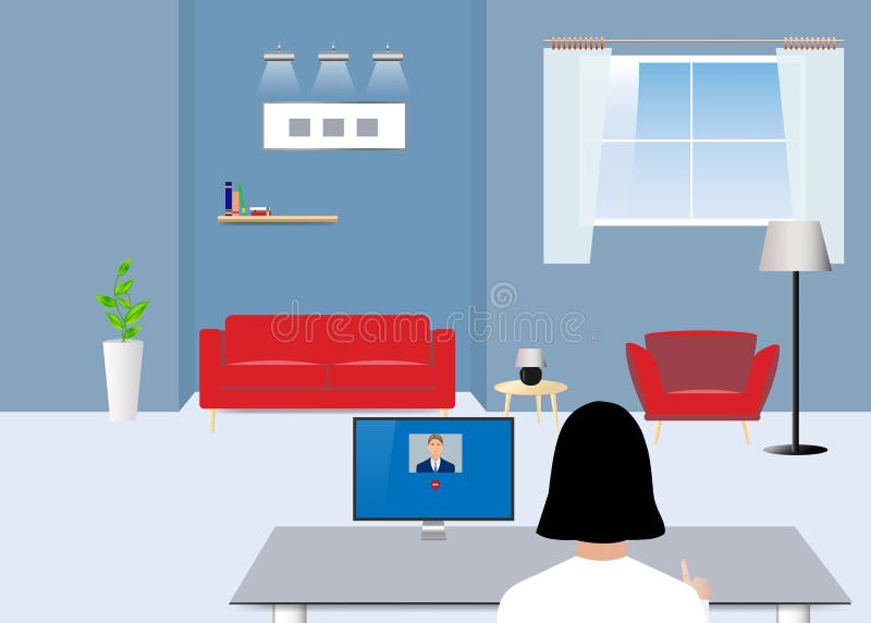 Work from Home Vector Concept Stock Vector - Illustration of designer ...