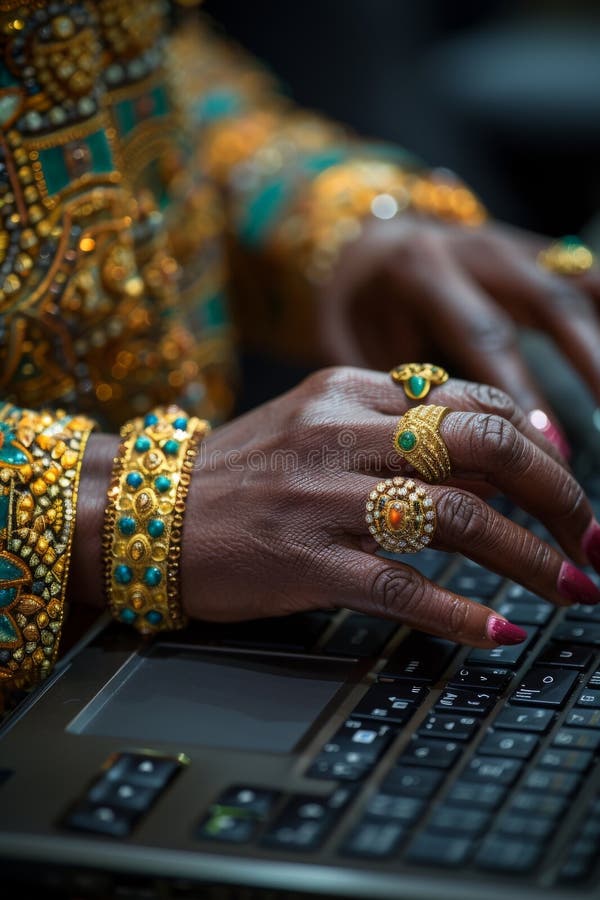 Woman Working at Home Office Hand on Work Close Up. Stock Photo - Image ...
