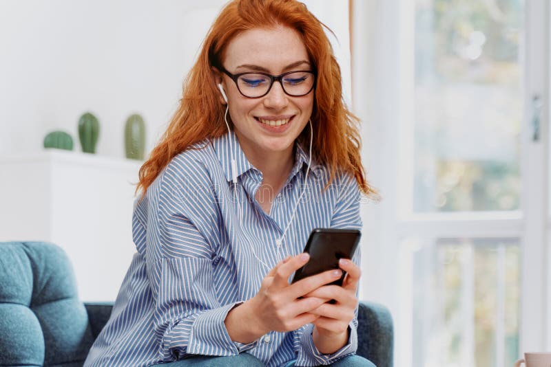 Woman Working from Home Using Laptop and Internet Connection Stock ...