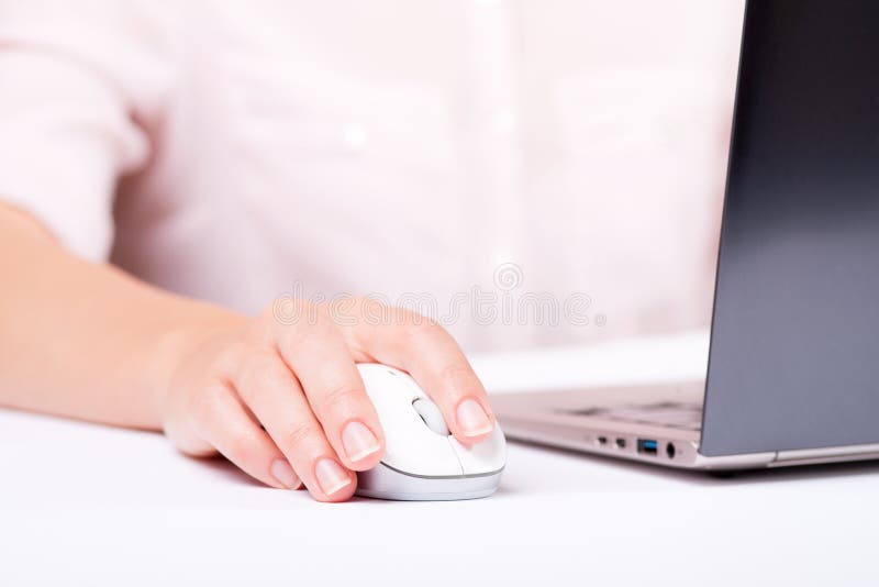 Woman working with laptop stock image. Image of wireless - 33594697