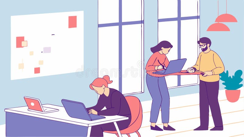 Woman Working on Laptop Desk Work and Focused Work Environment ...