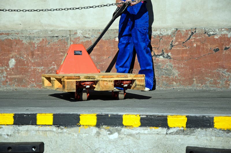 Woman Working at Loading Trolley Stock Image - Image of distributiomn ...
