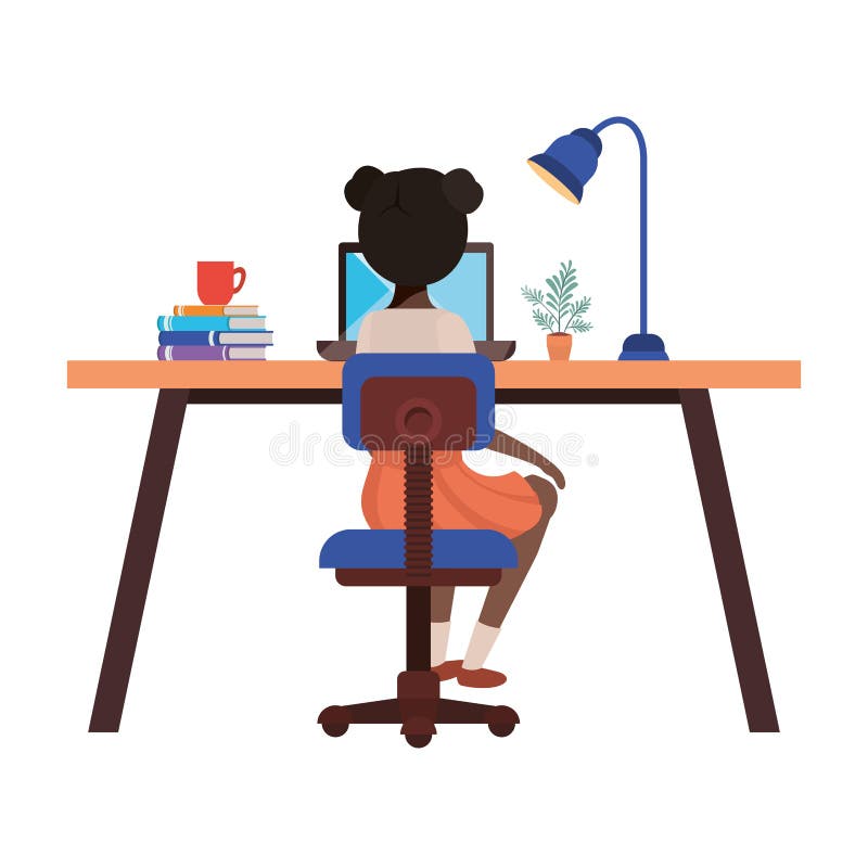 Woman Working in the Office Avatar Character Stock Vector ...