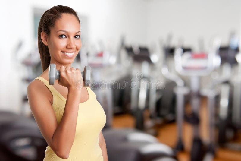 Woman Working Out stock photo. Image of sports, dumbbell - 32391678