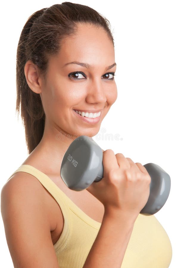 Woman Working Out stock image. Image of healthy, dumbbell - 32242529