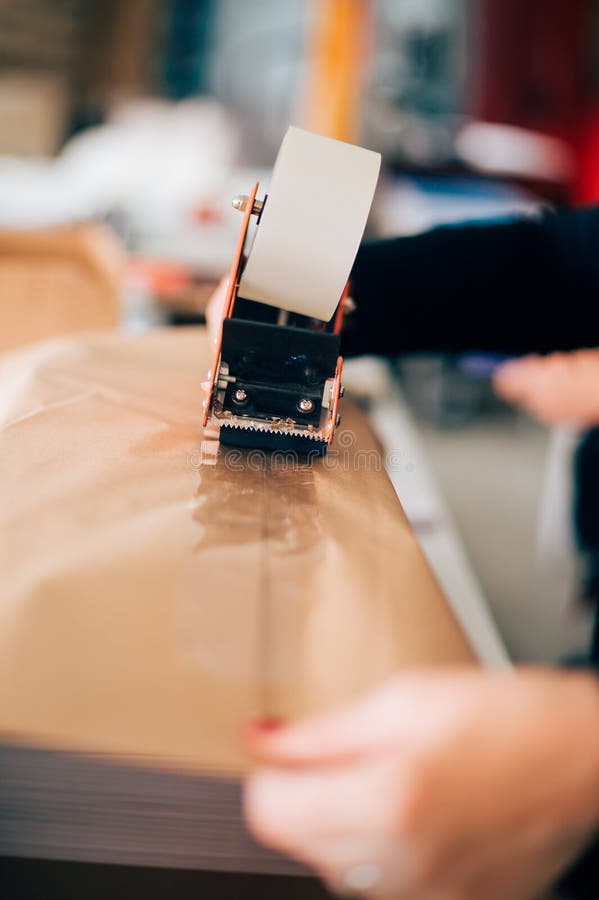 Woman Working in Printing Factory Stock Image - Image of desk ...