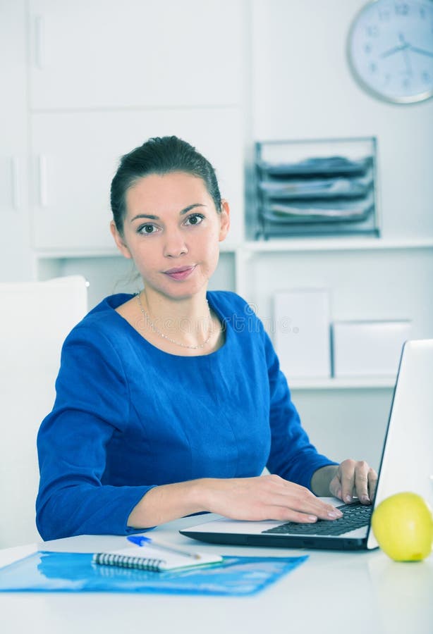 Woman working productively stock image. Image of productive - 89545875