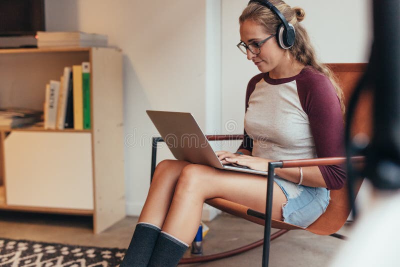 Woman Working at Software Development Startup Stock Photo - Image of ...