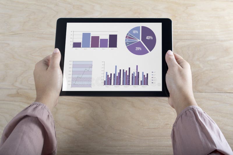 Woman Working with the Tablet Stock Image - Image of looking, caucasian ...