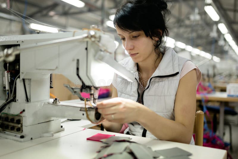 Woman Working in Textile Industry Stock Photo - Image of business ...