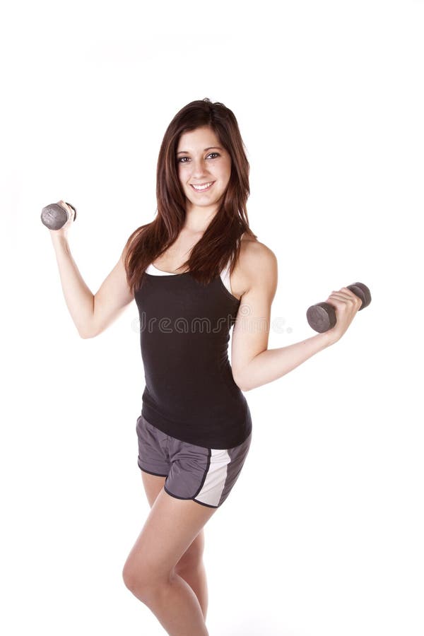 Woman workout with smile stock image. Image of athlete - 18614615