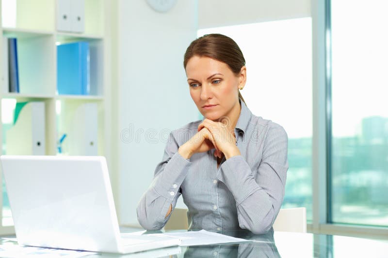 Woman at workplace stock image. Image of collar, person - 27879219