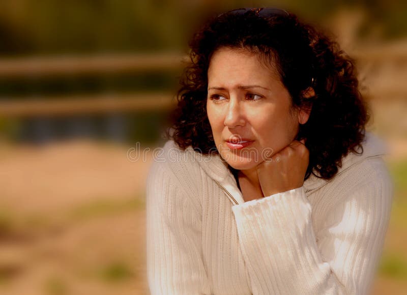 Woman with Worry stock photo. Image of apprehension, thoughtful - 620944