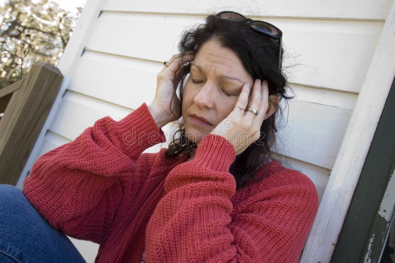 Woman worrying stock image. Image of adult, battered, gorgeous - 544269