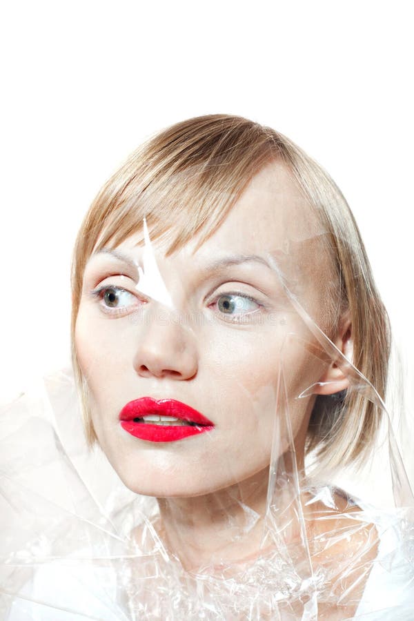 Woman wrapped up stock image. Image of wrapup, female - 28076959