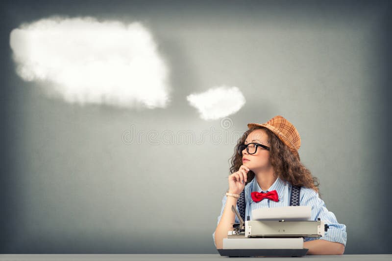 Woman writer stock photo. Image of block, beautiful, doubt - 36391010