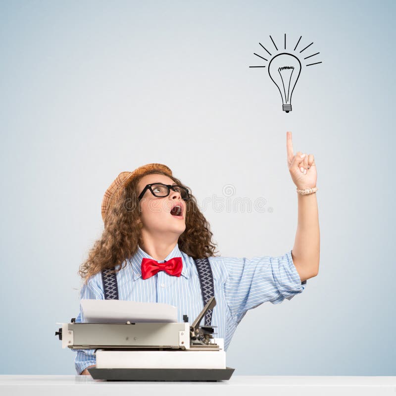 Woman writer stock photo. Image of beautiful, block, creativity - 36391022