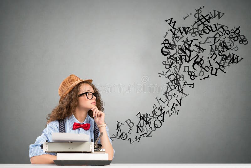 Woman writer stock photo. Image of brainstorming, creativity - 36391048
