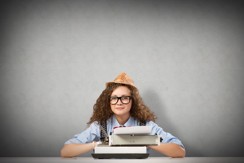 Woman writer stock photo. Image of education, learn, button - 36391342