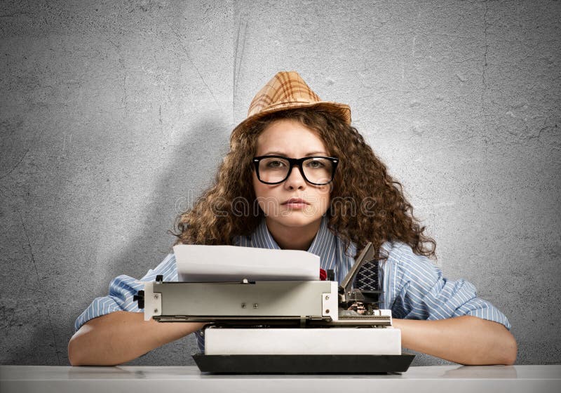 Woman writer stock image. Image of journalist, book, communication ...