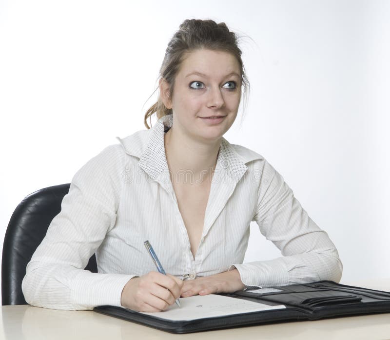 Woman writing stock image. Image of female, manager, focus - 12324097