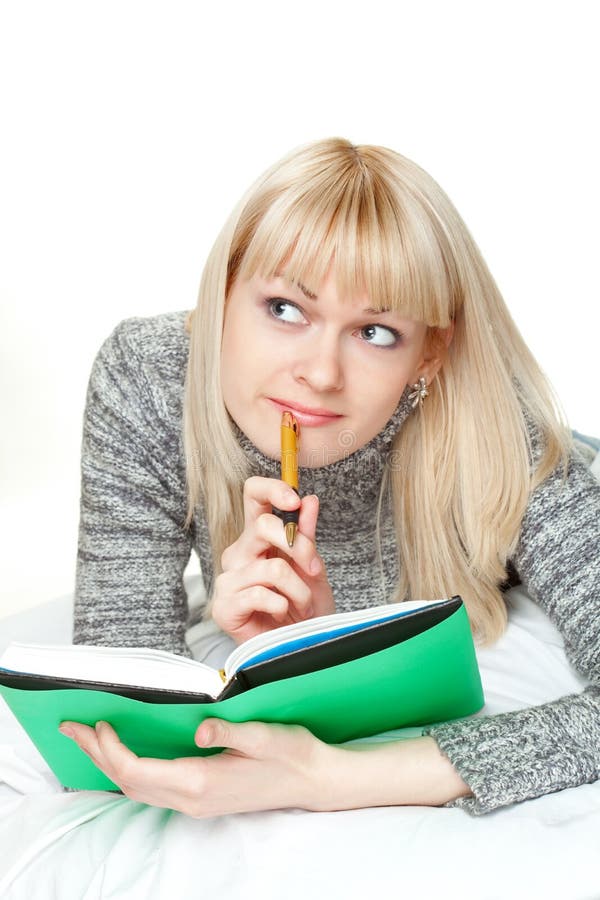 Writing diary with pen stock photo. Image of paper, fountain - 3747120