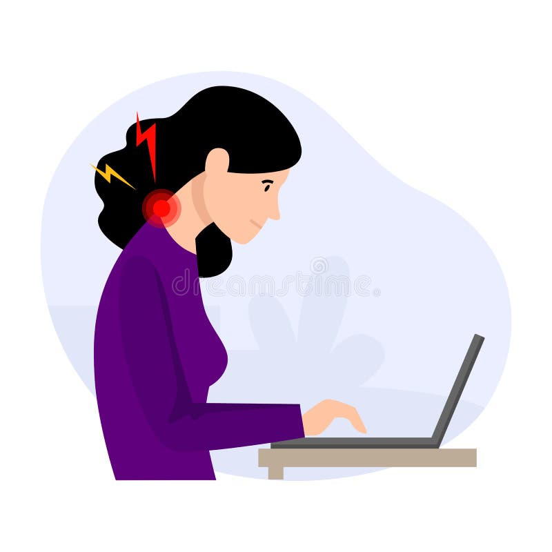 Cartoon Computer Posture Stock Illustrations – 900 Cartoon Computer ...
