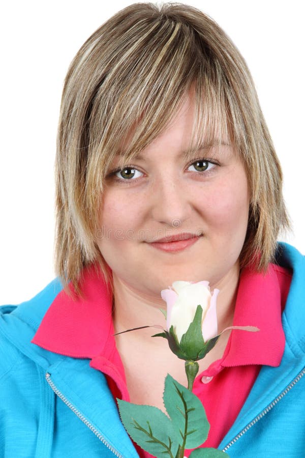 Woman Wth White Rose Stock Photos - Free & Royalty-Free Stock Photos ...
