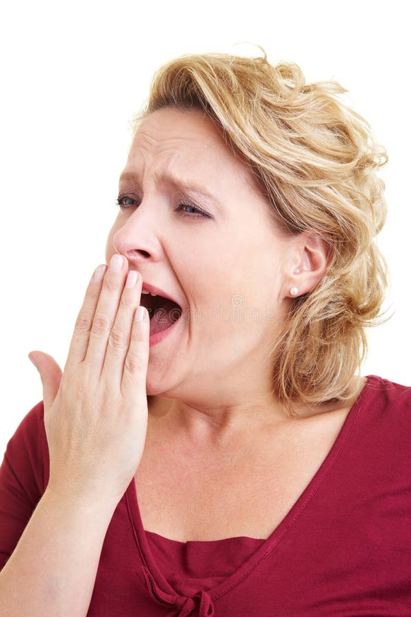 Tired lady yawning at home stock photo. Image of girl - 101912258