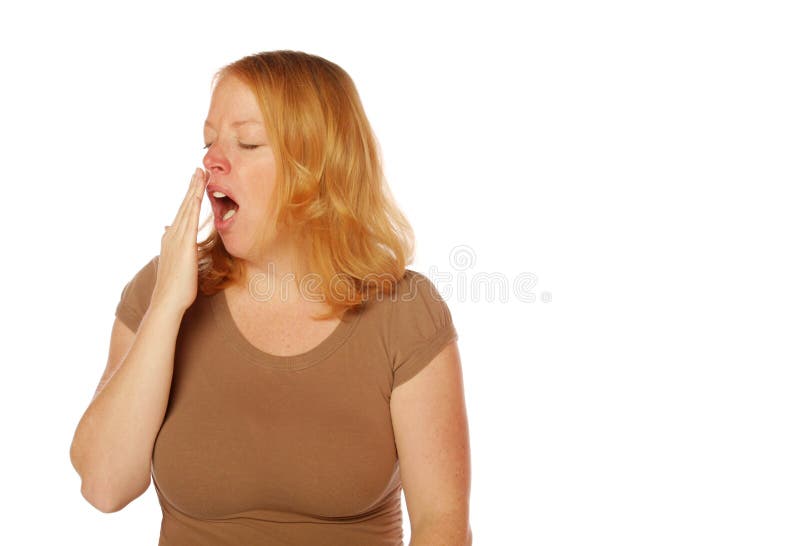 Tired lady yawning at home stock photo. Image of girl - 101912258
