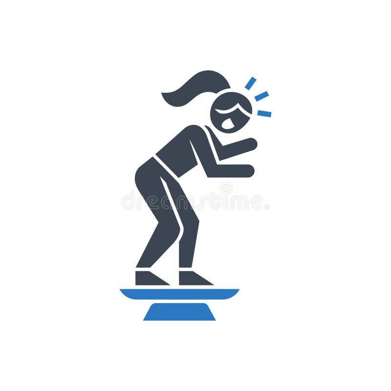 Woman Yelling Stress Icon stock vector. Illustration of icon - 350117061