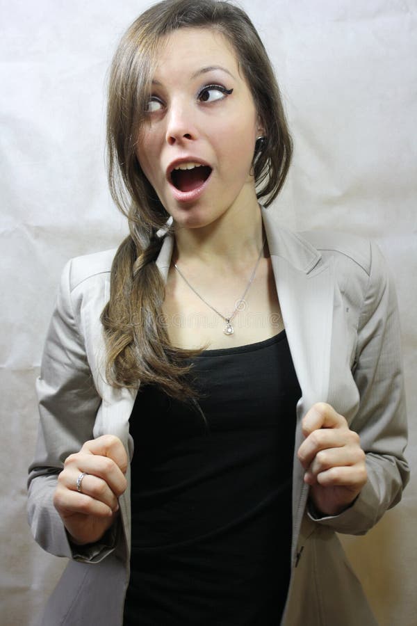 Woman stock photo. Image of ecstatic, face, surprise - 38998508