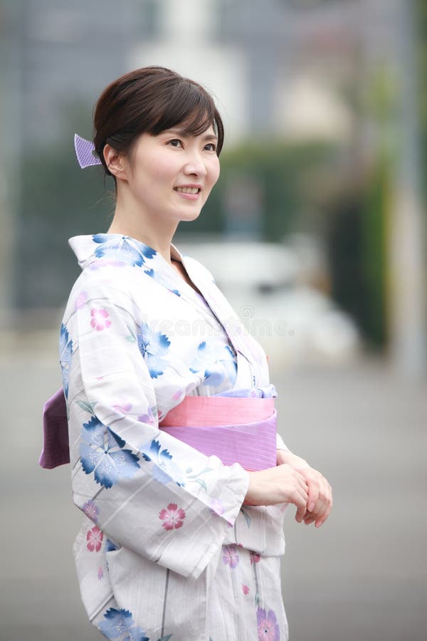 Woman in yukata stock image. Image of event, portrait - 242728619