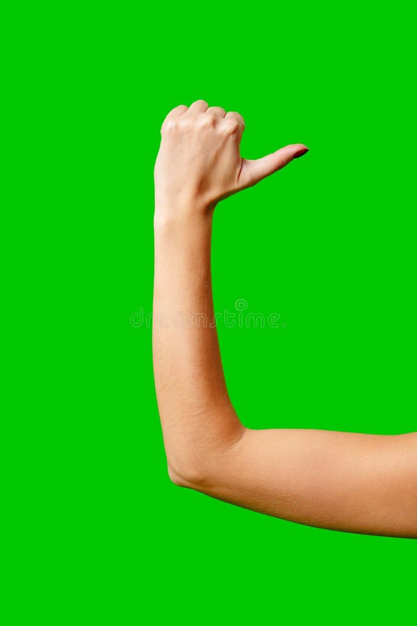 Womans Arm Hand Sign Raised in the Air Stock Photo - Image of raised ...