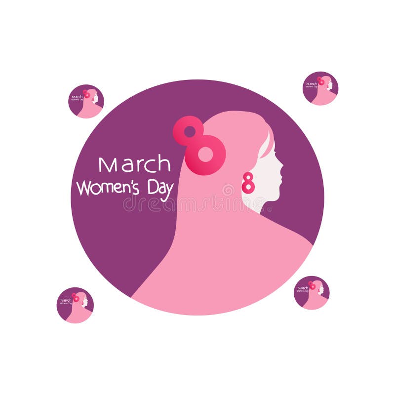 Womans Day 8 March Free Vector Illustration Stock Vector - Illustration ...