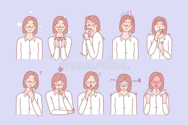 Contented Expressions Stock Illustrations – 27 Contented Expressions ...