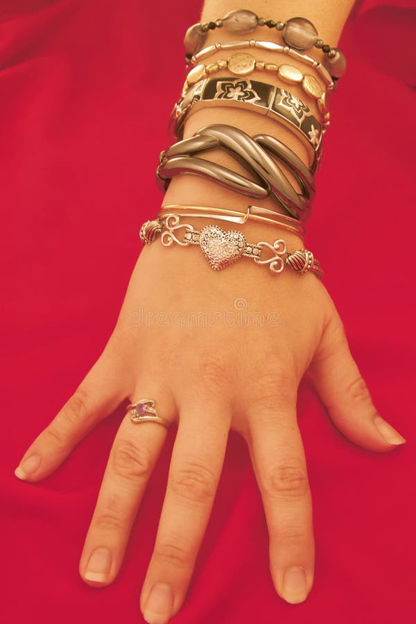 Womans Hand stock photo. Image of isolated, jewelry, bracelets - 10496490