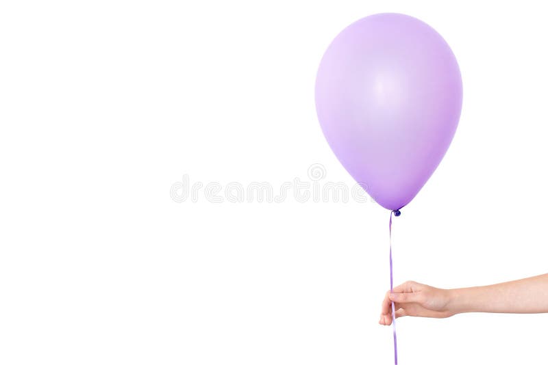 Womans Hand Holds Balloons in a White Background Stock Photo - Image of ...