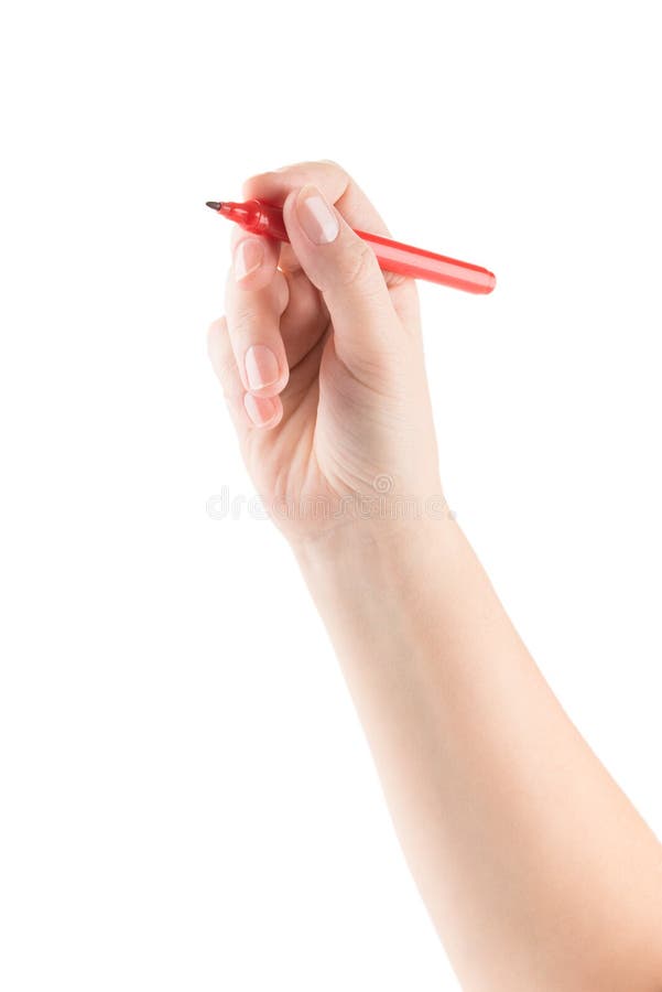 Womans hand with marker stock image. Image of concept - 28497033