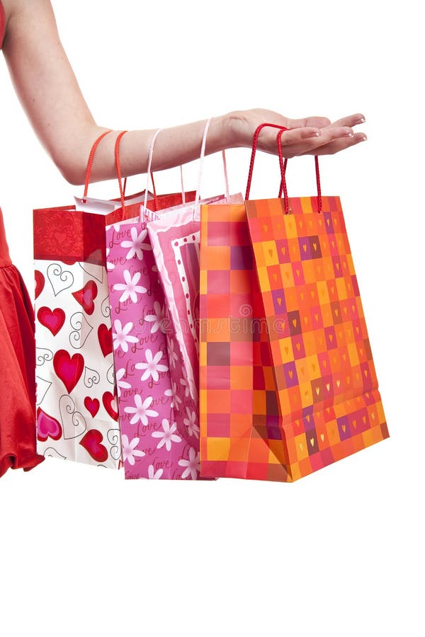 Hand Holding Bags stock photo. Image of alone, female - 25670702