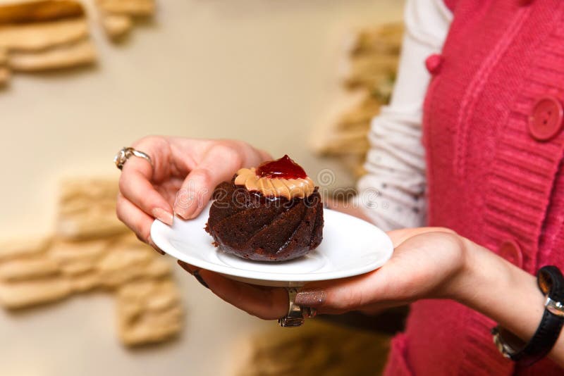 283 Female Hands Hold Cake Plate Stock Photos - Free & Royalty-Free ...