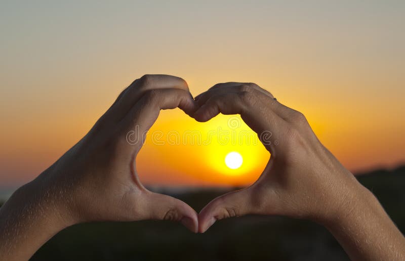 Hands heart sunshine stock photo. Image of sunrise, year - 37371672