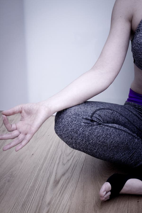 Womans Hands Practicing Yoga and Meditation Positions Stock Photo ...