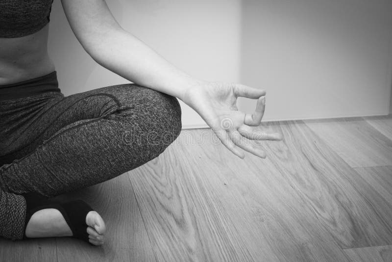 Womans Hands Practicing Yoga and Meditation Positions Stock Photo ...