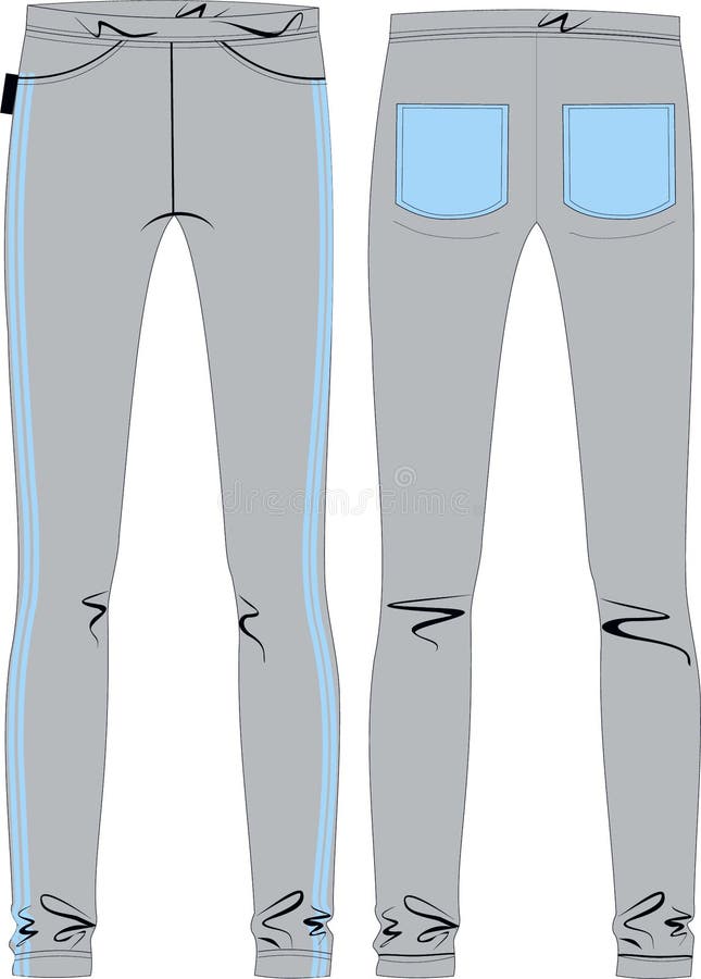 Womans pants template 001 stock vector. Illustration of casual - 179888333