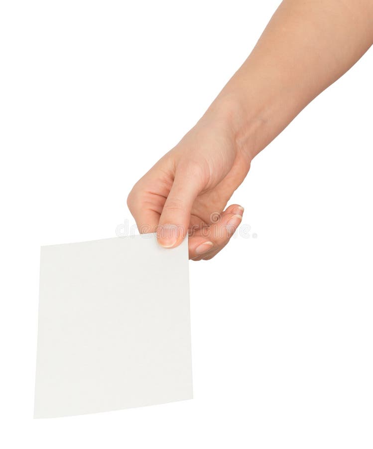 Humans Right Hand Holding Blank Paper Stock Photos - Free & Royalty ...