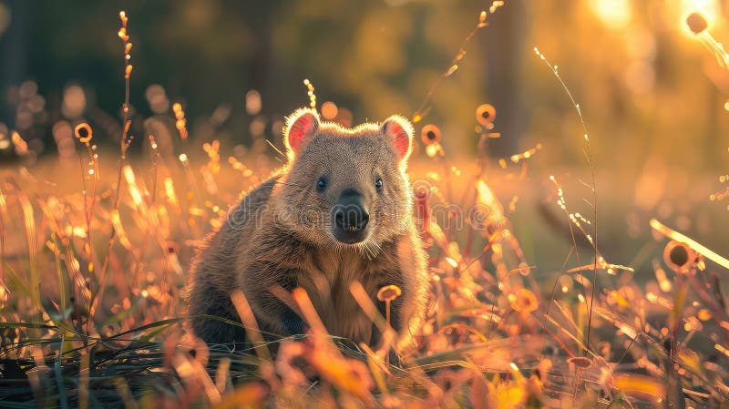 Wombat Animal in Nature. Selective Focus Stock Photo - Image of wild ...