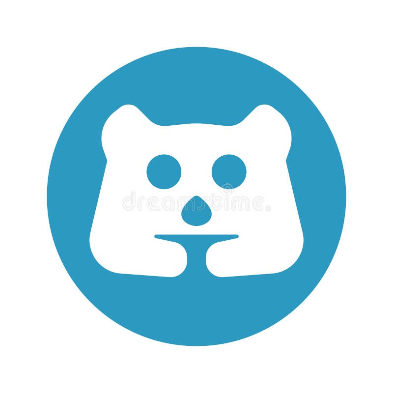 Wombat Head Icon Vector Illustration Stock Illustration - Illustration ...