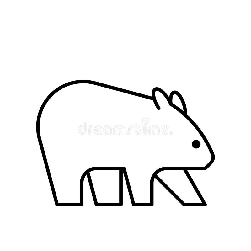 Wombat Logo stock vector. Illustration of cute, design - 388320910