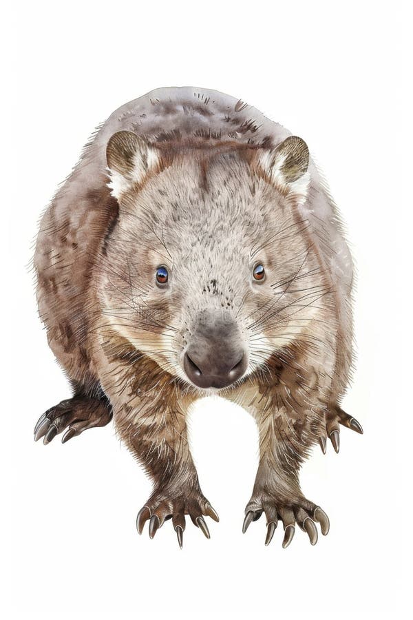 Wombat in Profile stock photo. Image of endangered, natural - 372350842